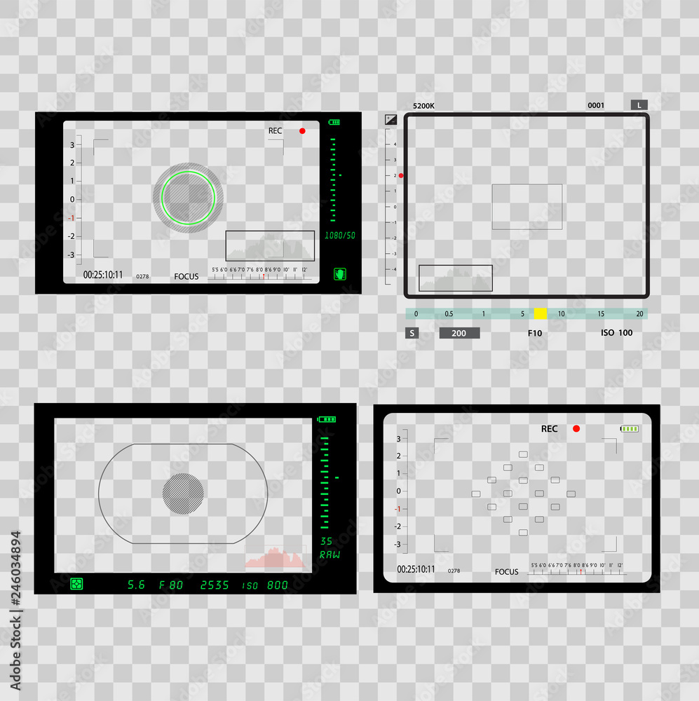 Camera viewfinder on transparent background. Stock Vector | Adobe Stock