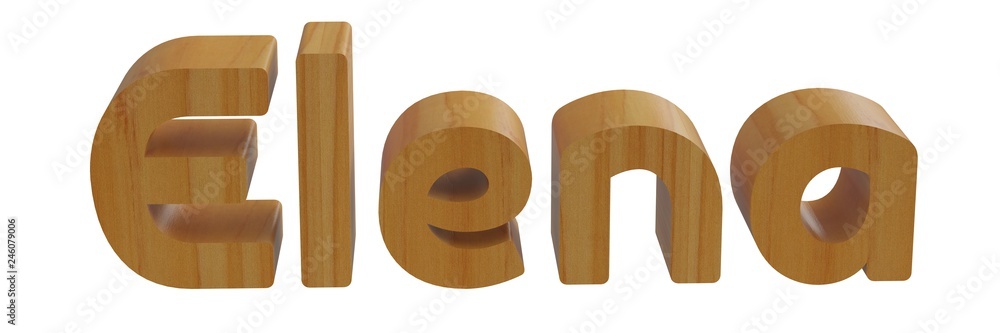 elena name in 3d with wooden texture Stock Photo | Adobe Stock