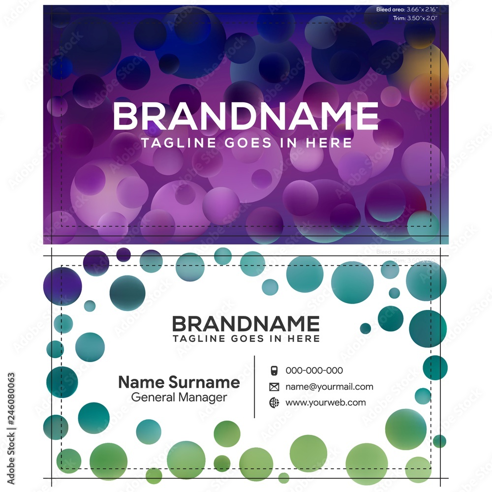 Vector modern creative and clean business card template, polygon ...