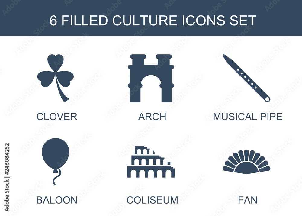 6 culture icons Stock Vector | Adobe Stock