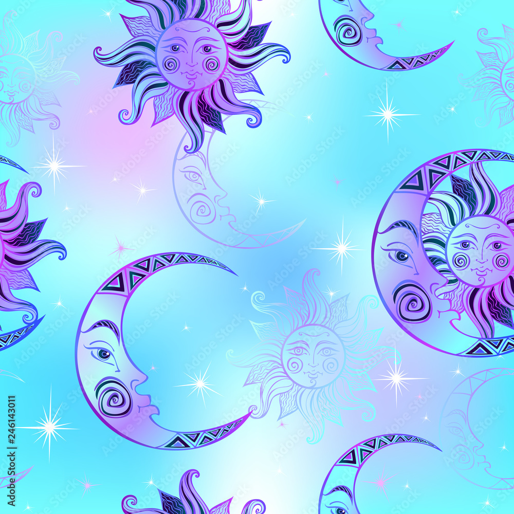 Sun Moon Star Back Drop