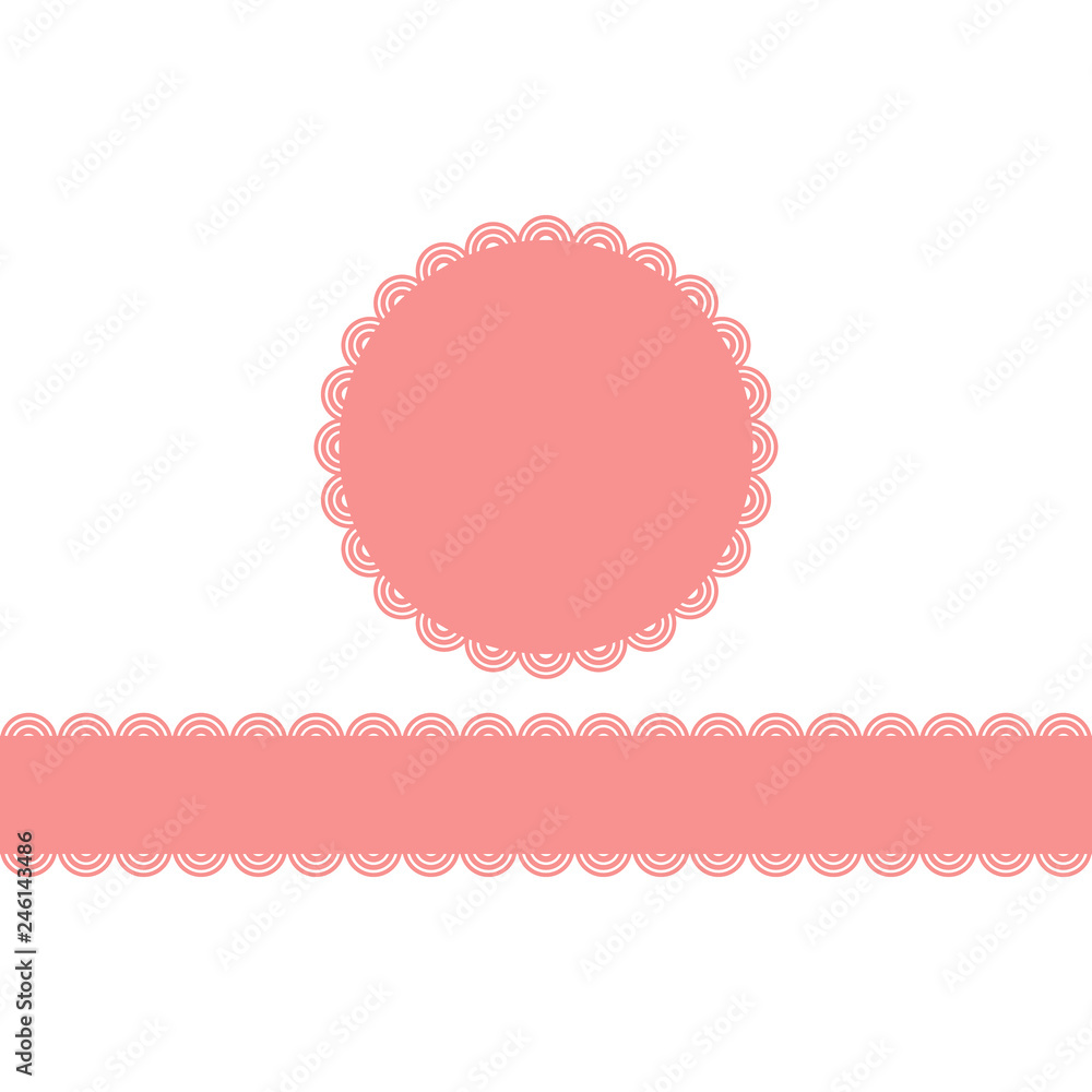 Pink Vintage Border Templates