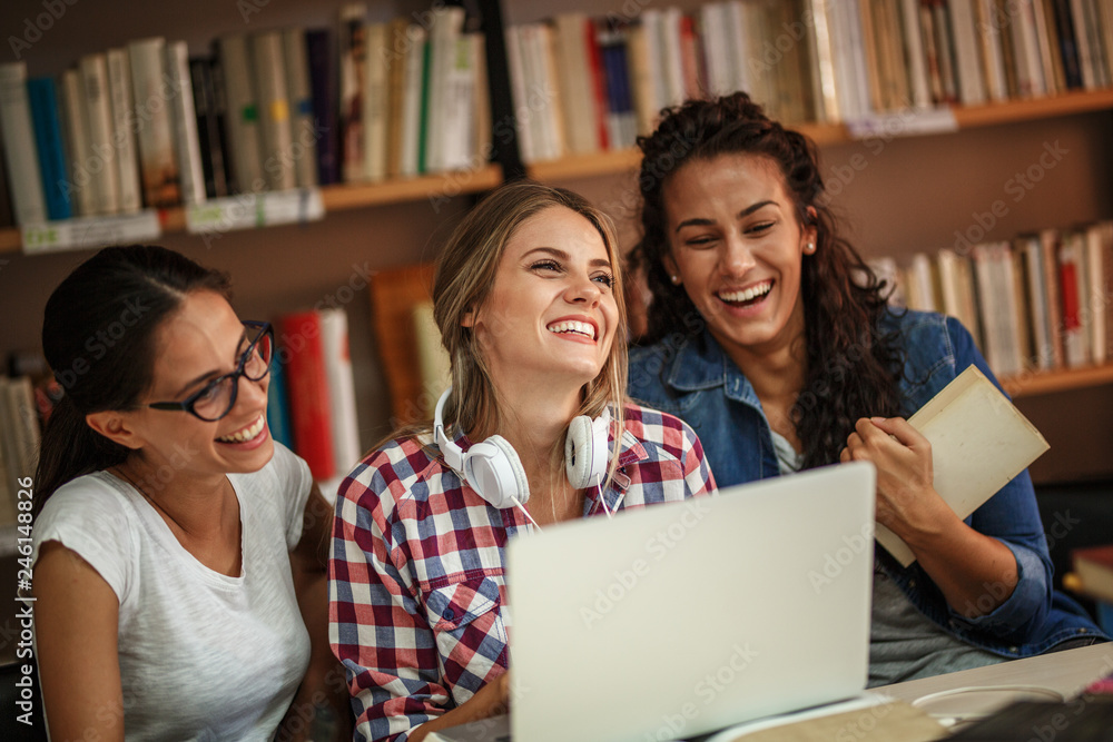 In the tranquil morning hours, a diligent group of female students ...