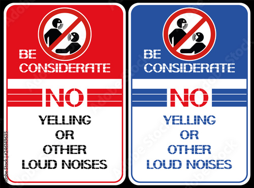 No Yelling Sign