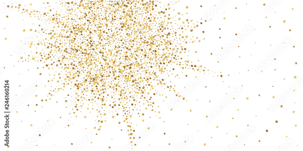 Gold confetti luxury sparkling confetti. Scattered Stock Vector | Adobe ...