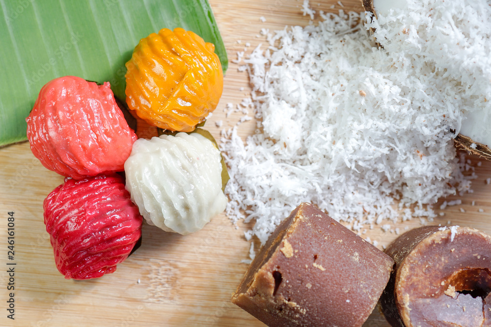 Ang ku kueh or chinese red tortoise cake is a traditional Asian dessert ...