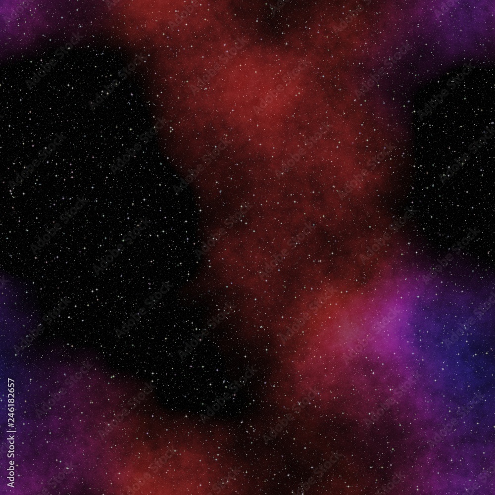 Night sky with red and many stars, red sky background, great view Stock ...