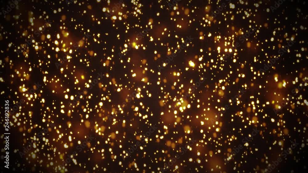 Abstract Gold Light Particles background Loop/ 4k animation of an ...