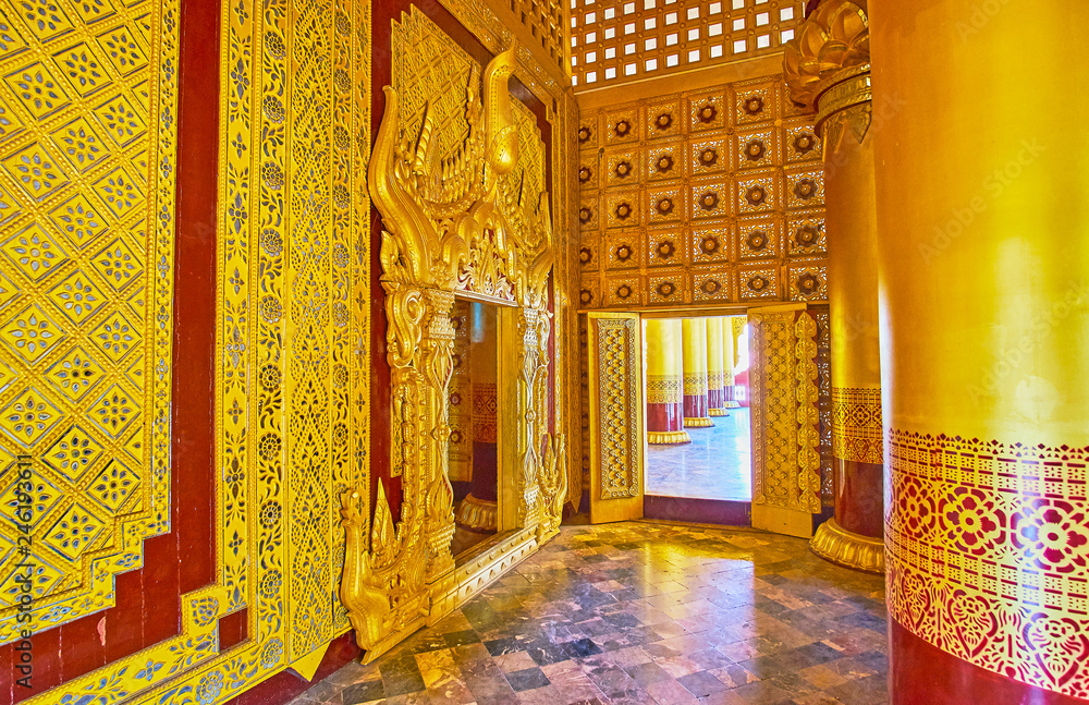 Visit Bee Throne Hall of Kanbawzathadi complex, Bago, Myanmar Stock ...