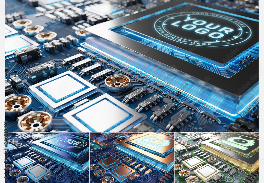 GPU Logo Mockup Stock Template | Adobe Stock