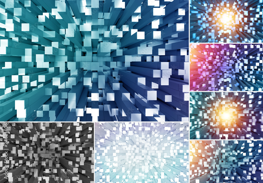 3D Blurred Squares Background Set Stock Template | Adobe Stock