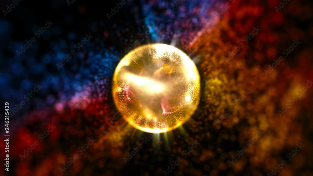 4K Abstract motion background shining particles stars magic dust and ...