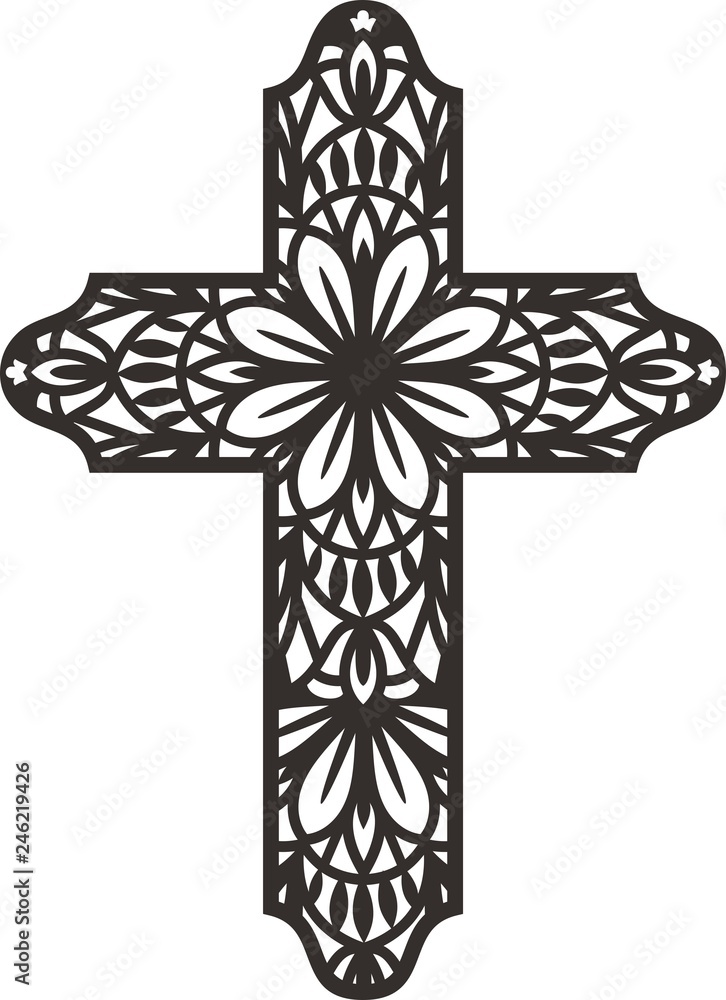 Mandala Cross Stock Vector | Adobe Stock