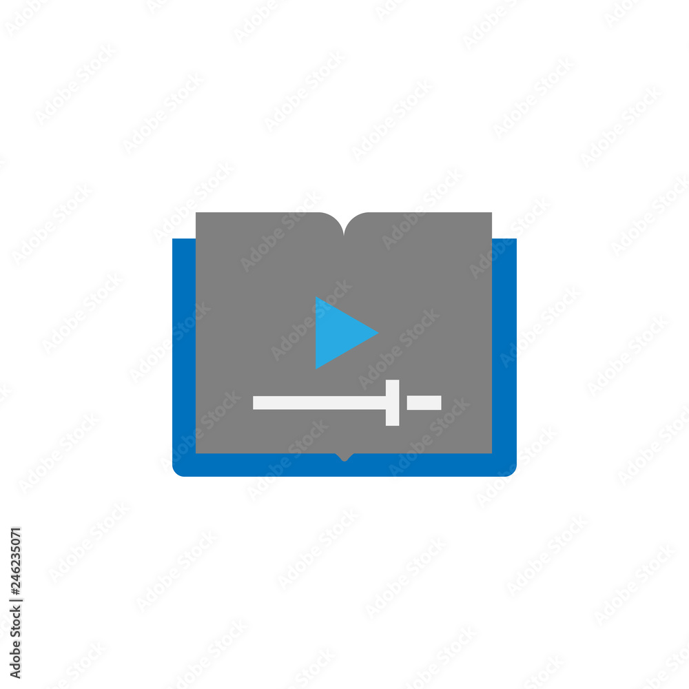 Video training and electronic book icon. Element of education icon for ...