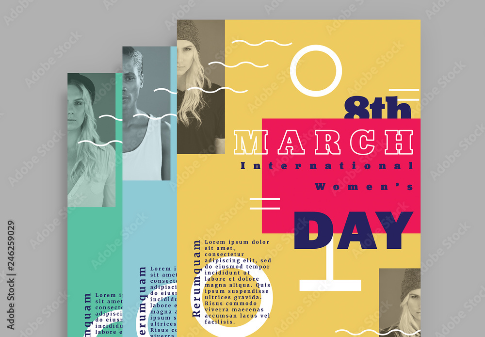 International Women's Day Creative Event Flyer Layouts Stock Template ...