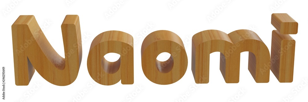 naomi in 3d name with wooden texture Stock Illustration | Adobe Stock
