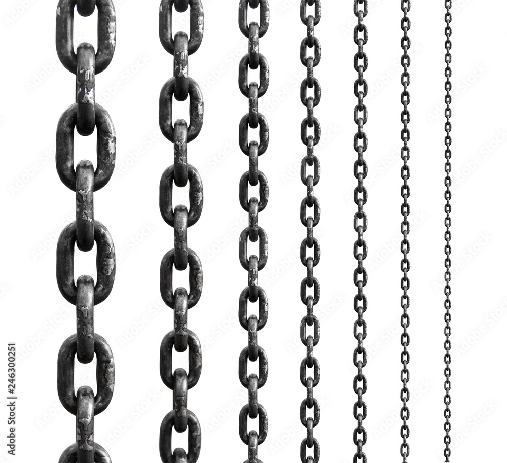 Set of metal chain, Stock Photo | Adobe Stock
