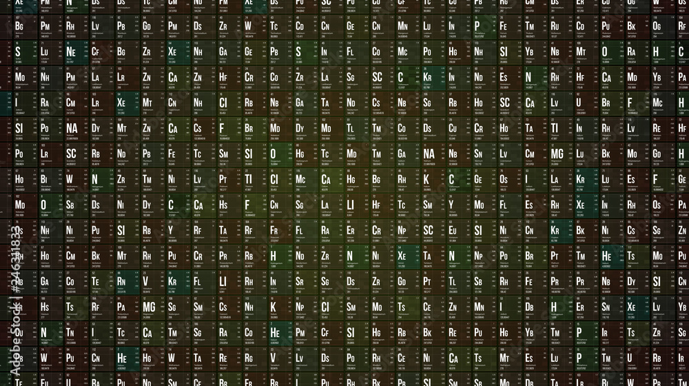 Periodic Table Of Elements Background Stock Illustration | Adobe Stock