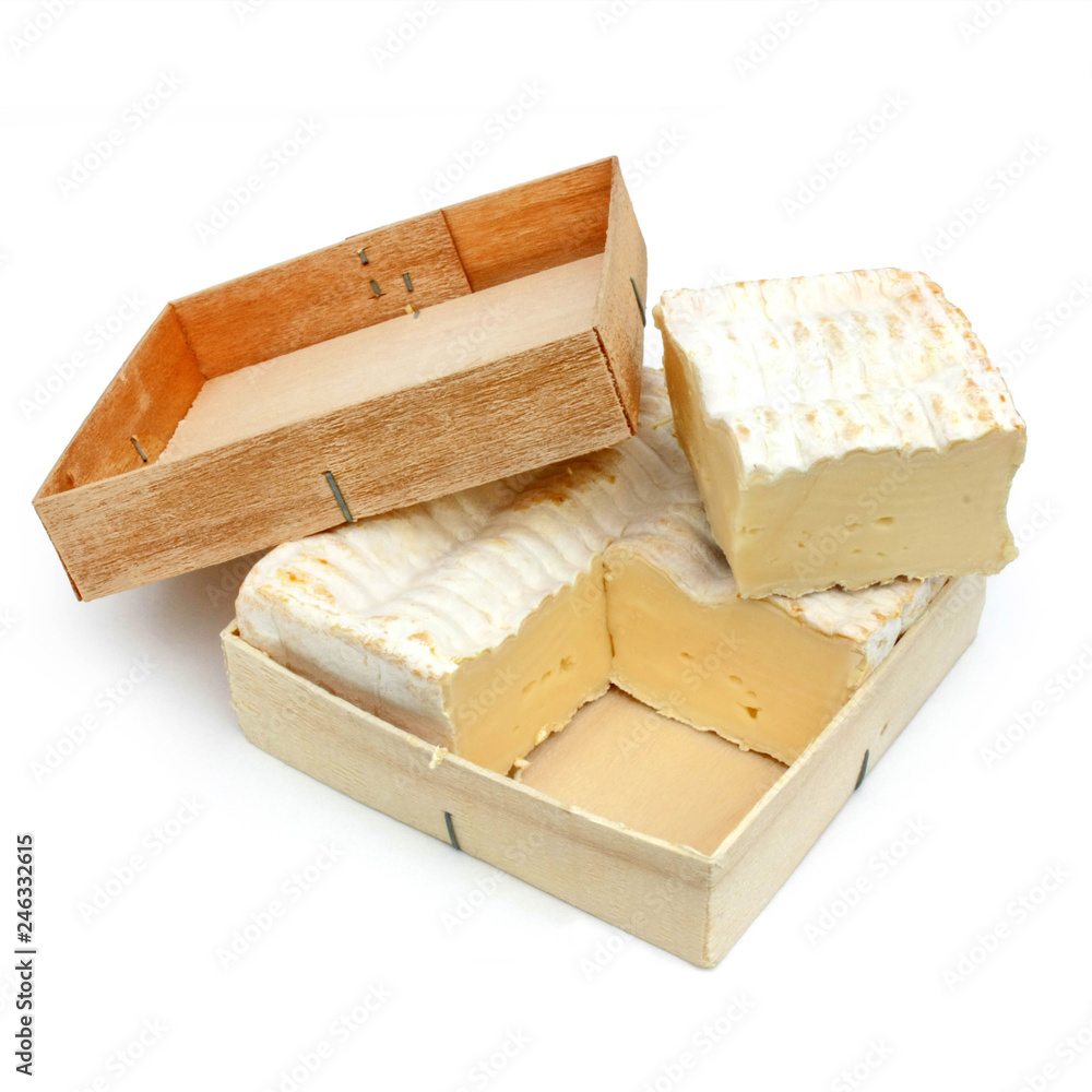 Carré de l'est / Famous French cheese in wood box Stock Photo | Adobe Stock