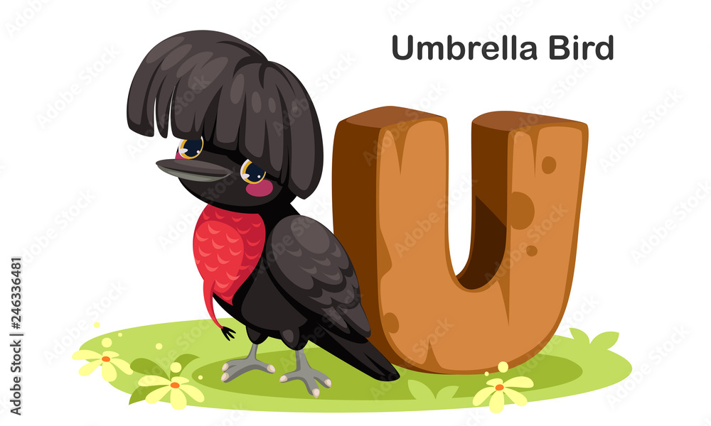 Cartoon Umbrella Bird