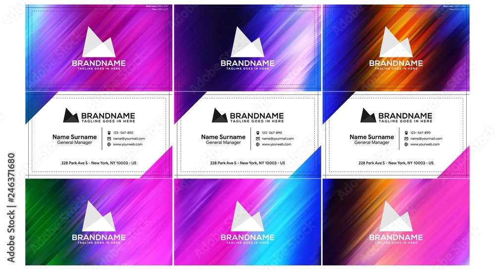 Vector modern creative and clean business card template, polygon ...