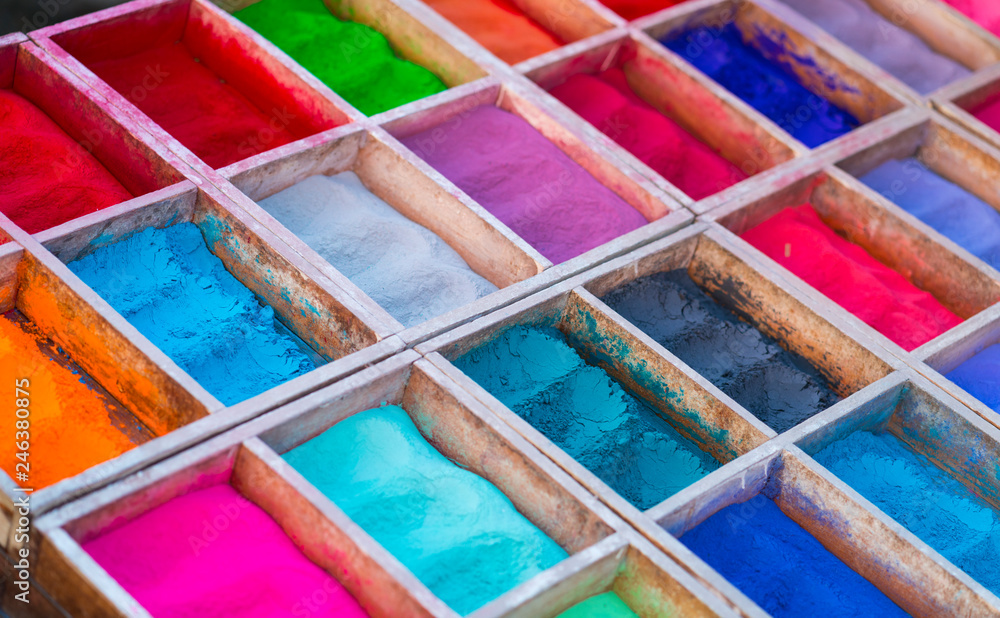 Color powder, Pashupatinath Temple, Bagmati River, Kathmandu Valley ...