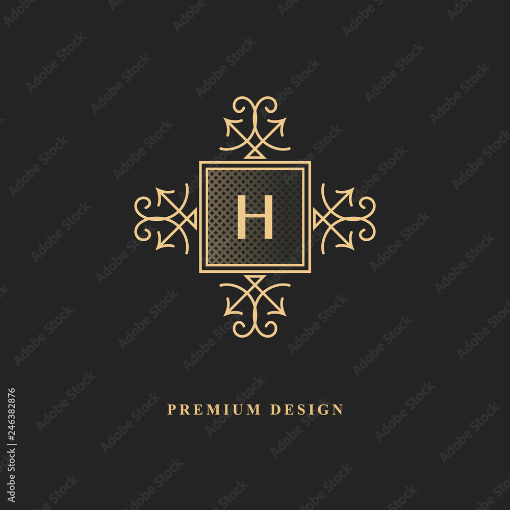 Royal monogram design. Luxury volumetric logo template. 3d line ...