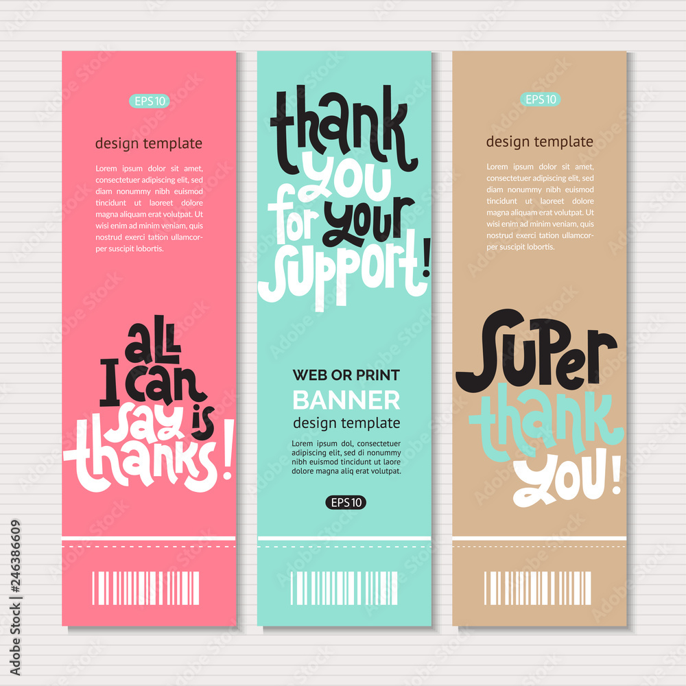 Thank you quotes and stickers Stock Vector | Adobe Stock
