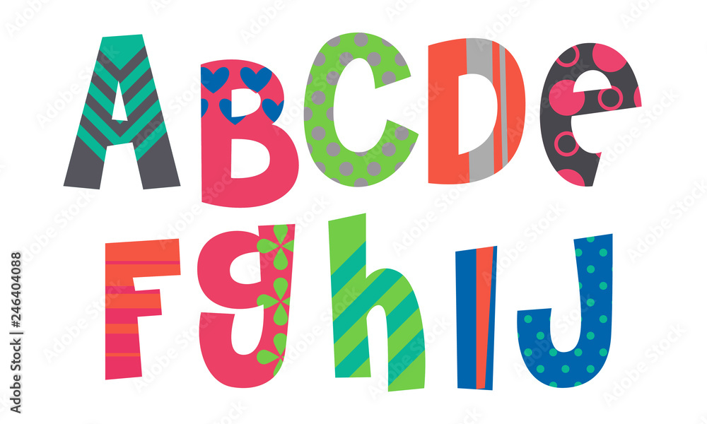 Designer alphabets part 1 Stock Vector | Adobe Stock