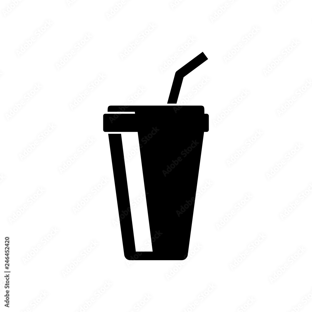 Icono plano vaso de papel en color negro Stock Vector | Adobe Stock