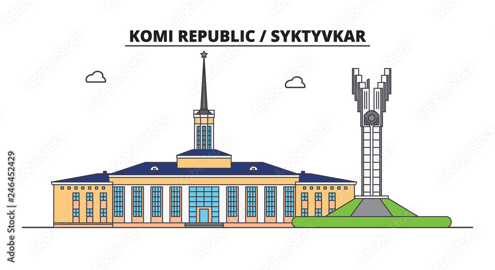 Russia, Komi Republic, Syktyvkar. City skyline: architecture, buildings ...
