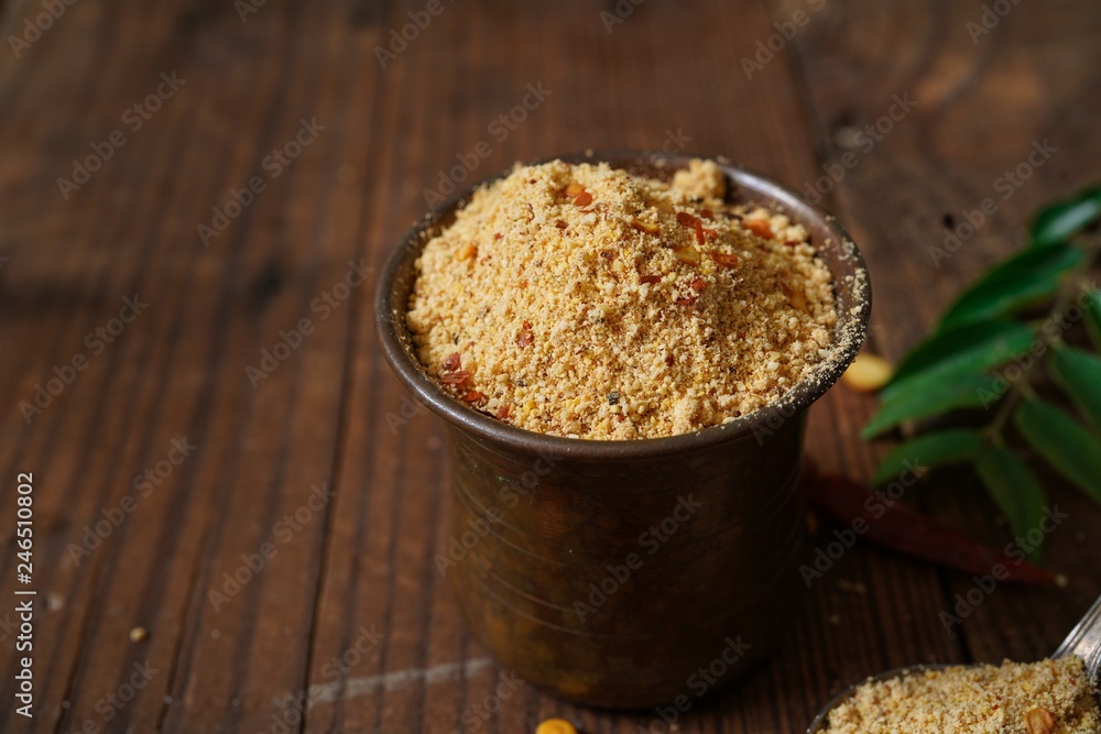 Idli Podi or chutney Powder- dry condiment for South Indian breakfast ...