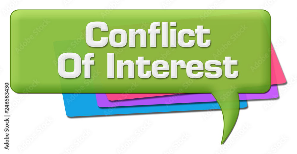 Conflict Of Interest Green Colorful Comment Symbol Stock Illustration ...