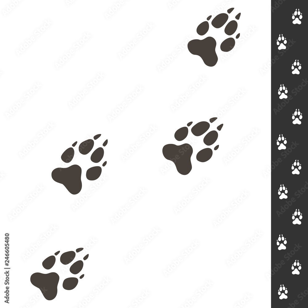 Wolf Paw Print Design