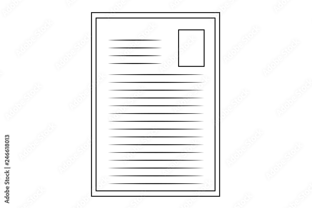 Icono de documento escrito. Stock Vector | Adobe Stock