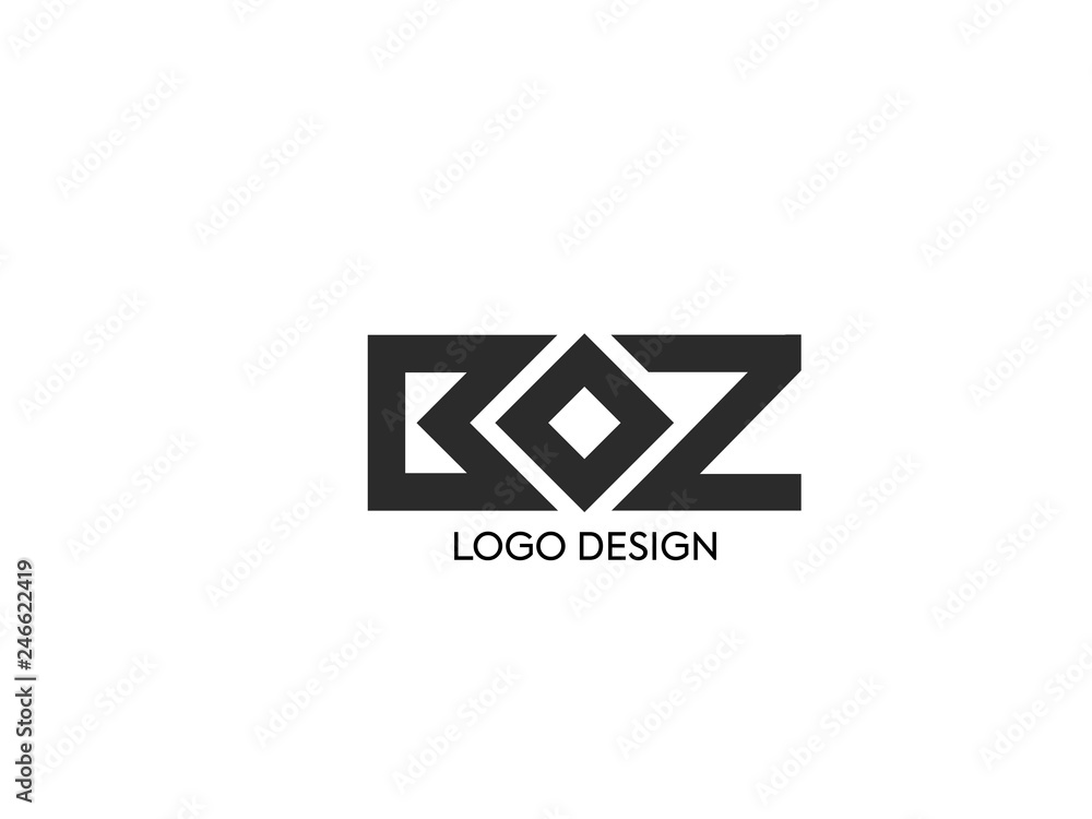 boz logo design Stock Vector | Adobe Stock