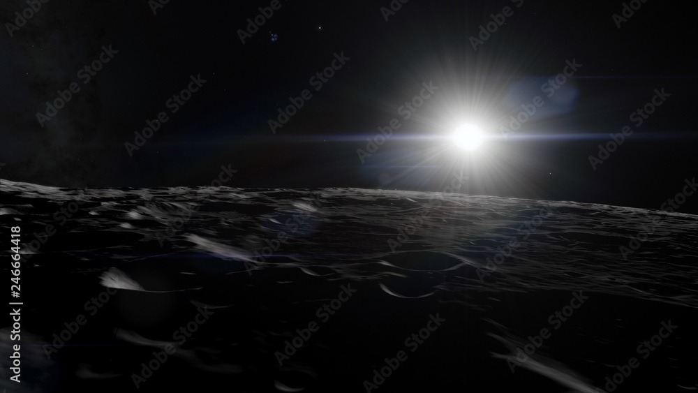 Moon in outer space, surface. High quality, resolution, 4k. This image ...