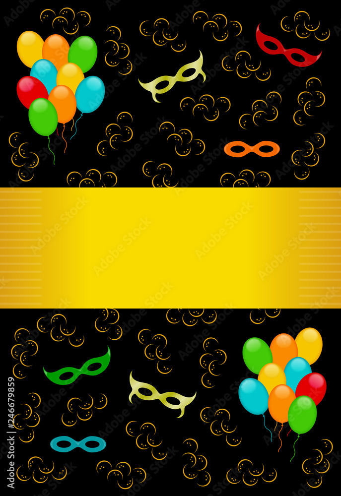 biglietto di carnevale Stock Illustration | Adobe Stock