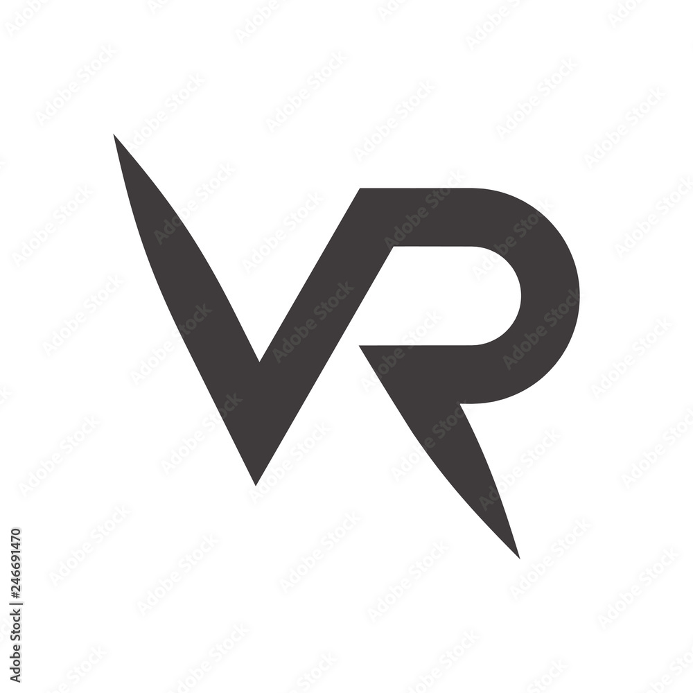 VR Letter Logo Design Stock Vector | Adobe Stock