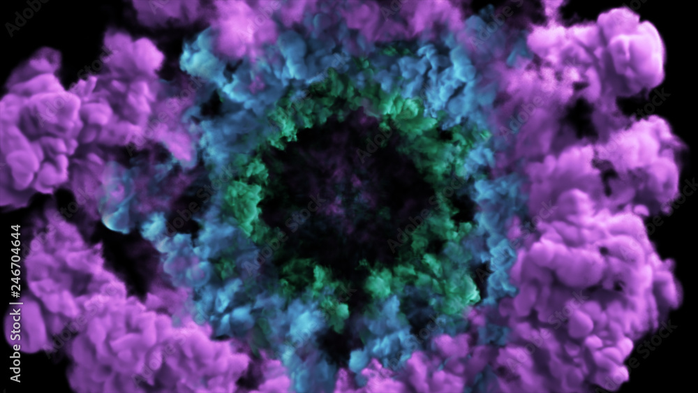 Shock wave smoke explosion effect, shockwave, ignition, magical effect ...