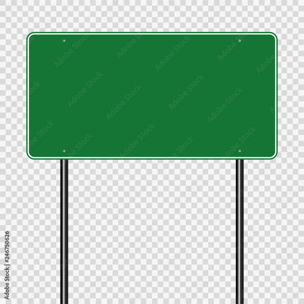 sign road green board on transparent background Stock Vector | Adobe Stock