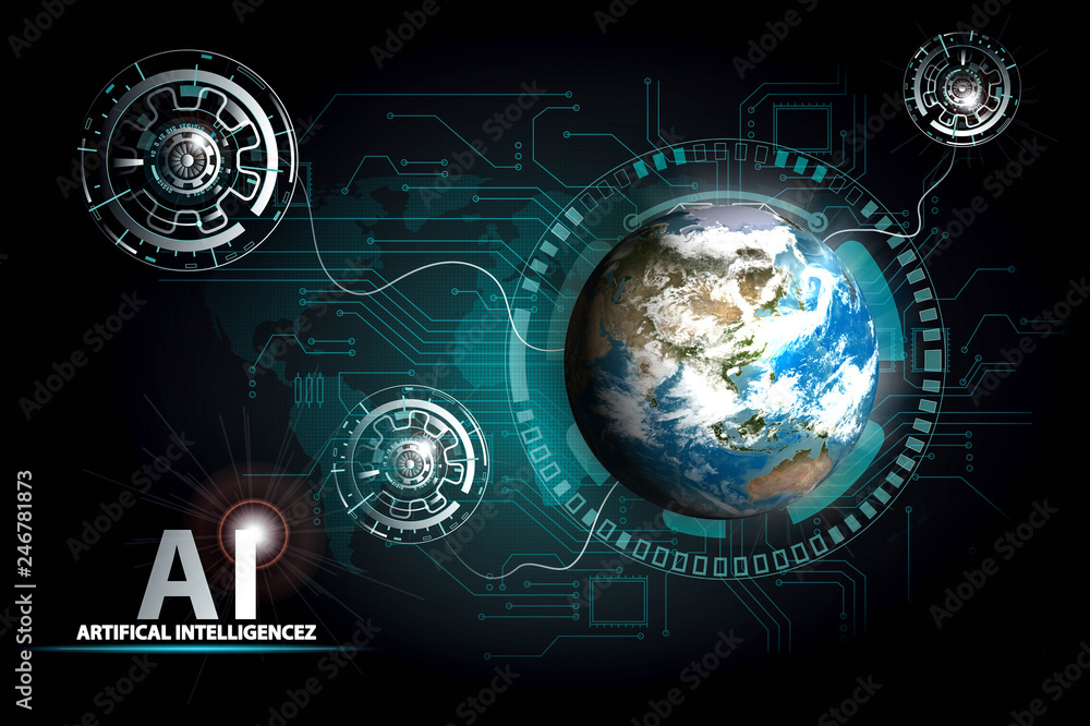 AI artificial intelligence technologies that changed the world.Texture ...
