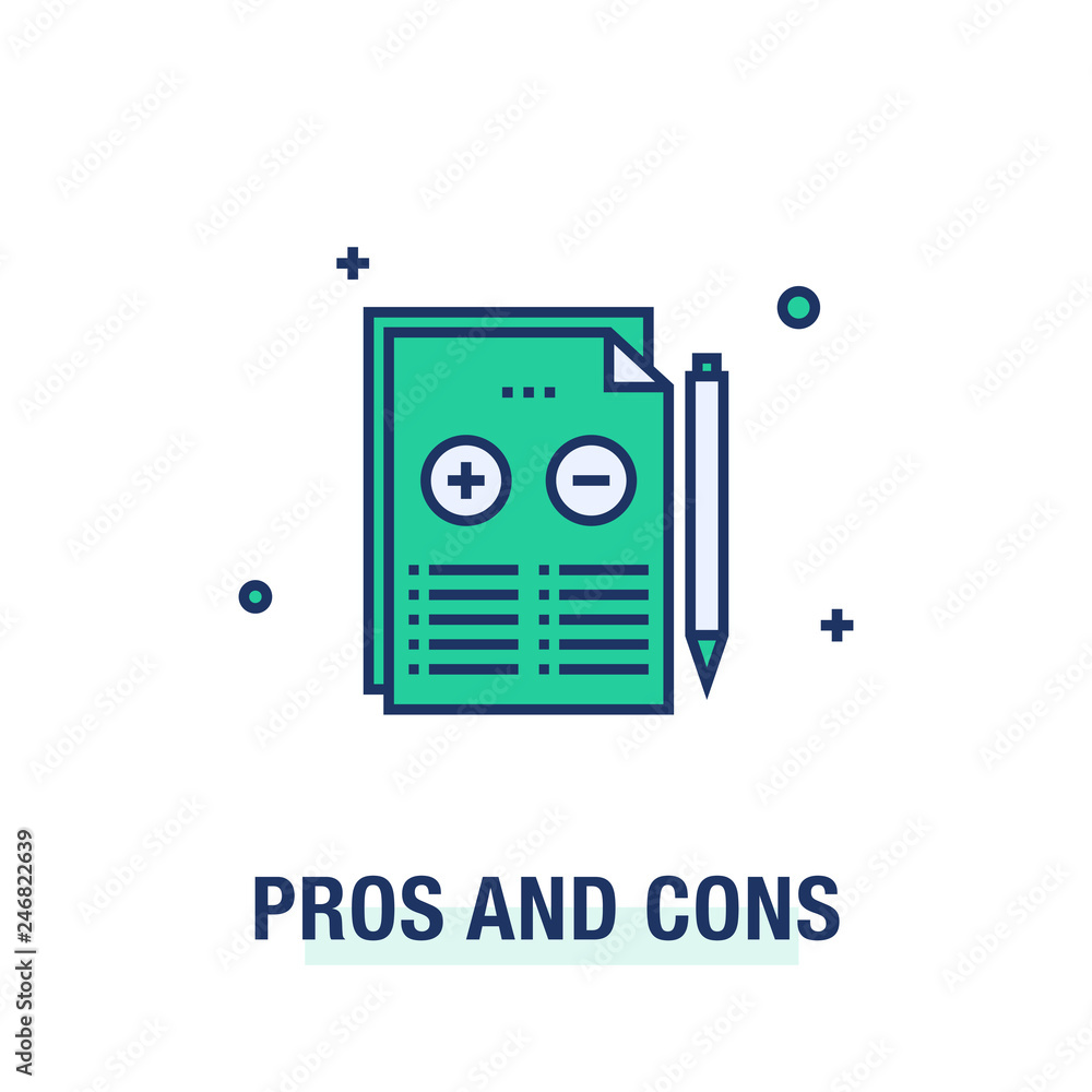PROS AND CONS ICON CONCEPT Stock Vector | Adobe Stock