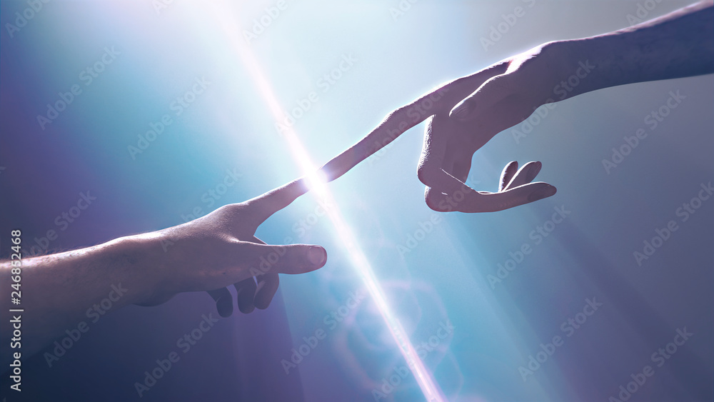 Extraterrestrial hand contact human hand - alien first contact ...
