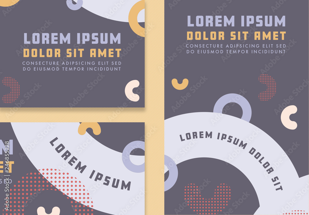 Bold Social Media Posts Layout Stock Template | Adobe Stock