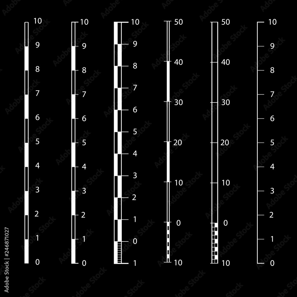 Vector map scales graphics for measuring distances . set of metric ...