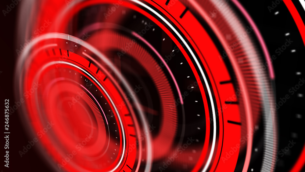 Abstract surround radar interface on mesh base.Futuristic HUD radar ...