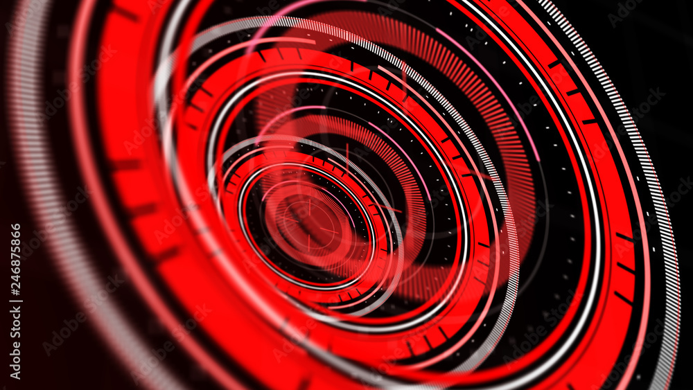 Abstract surround radar interface on mesh base.Futuristic HUD radar ...