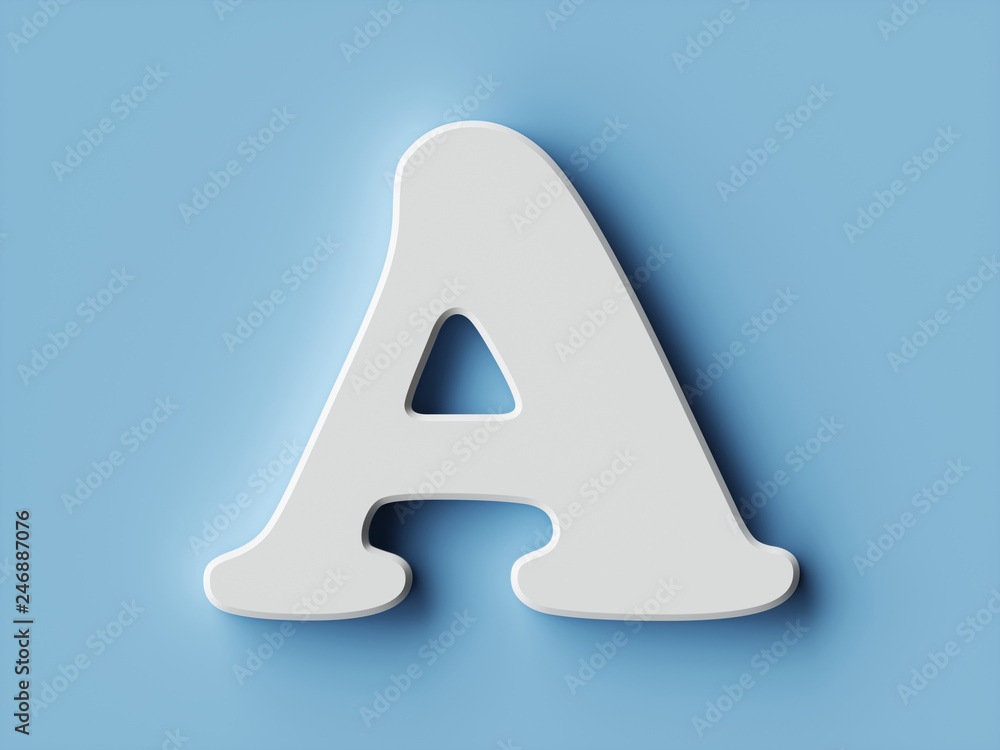 Poster White paper letter alphabet character A font – Wall Art | UkPosters