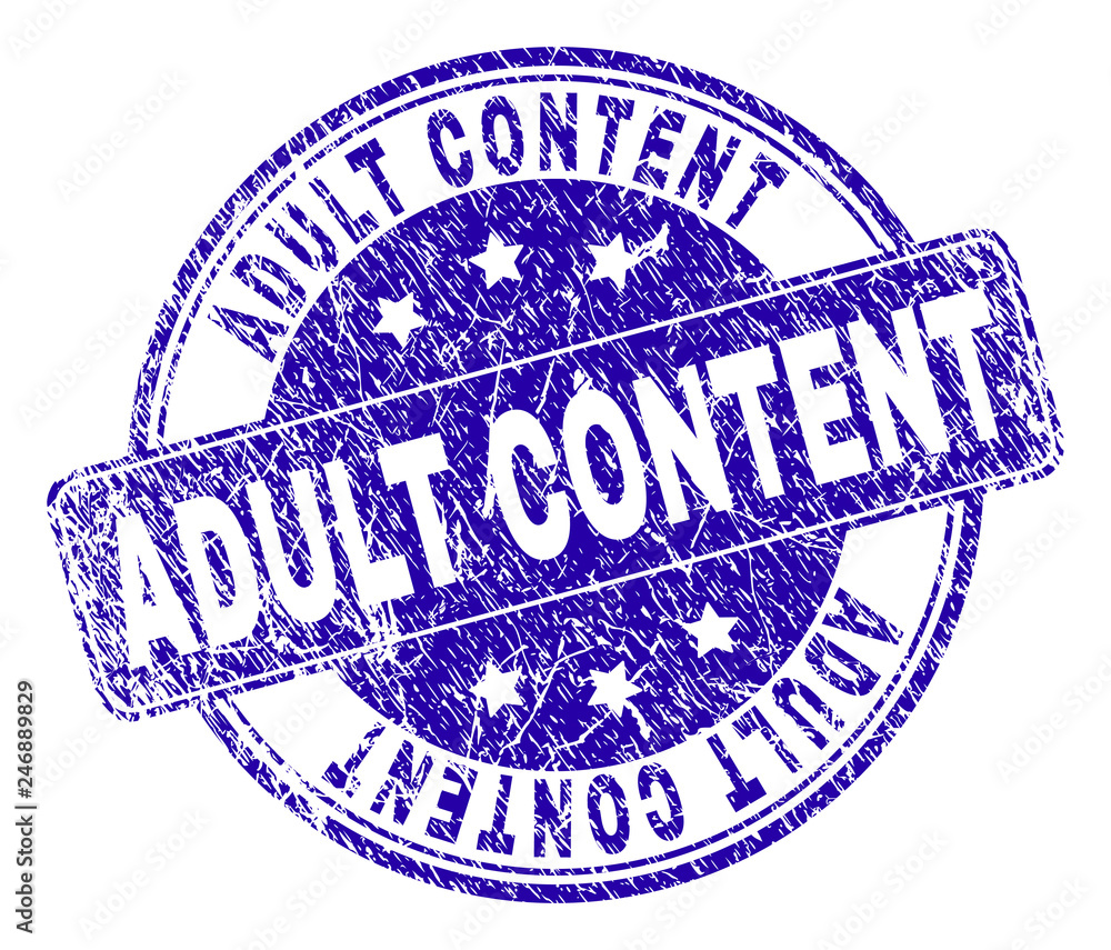 ADULT CONTENT stamp seal watermark with grunge effect. Designed with ...